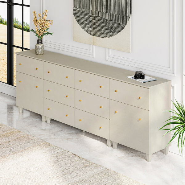 Latitude Run® Lysiane 3-In-1 Sideboard Buffet Cabinet With Drawers And Doors For Kitchen Dining ...